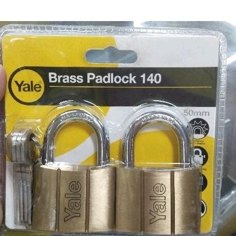 Yale brass padlock heavy duty keyed alike v140 25mm 30mm 40mm 50mm 2pcs/set | Shopee Philippines