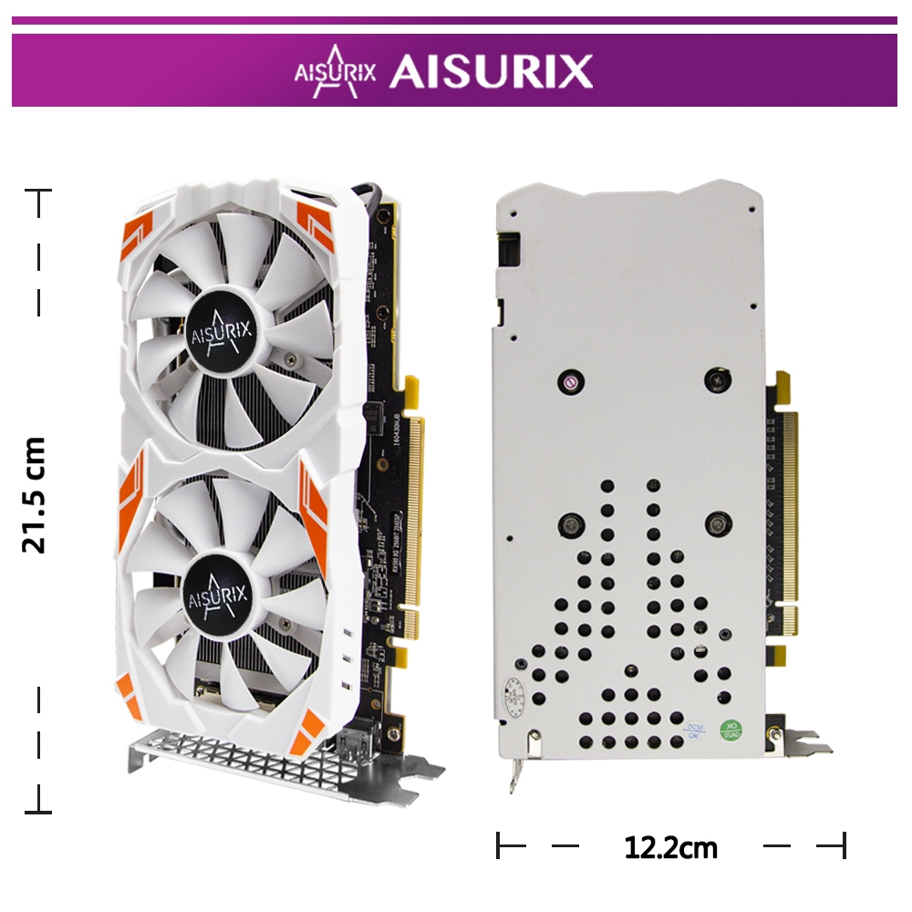AISURIX Graphics Card RX 580 8GB GDDR5 256Bit 2084SP Computer GPU Video ...
