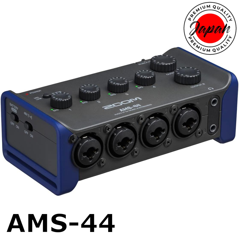 ZOOM / AMS-44 HANDY Audio Interface 4IN/4OUT USB Type-C MIDI Music Production Software Mac Win ...