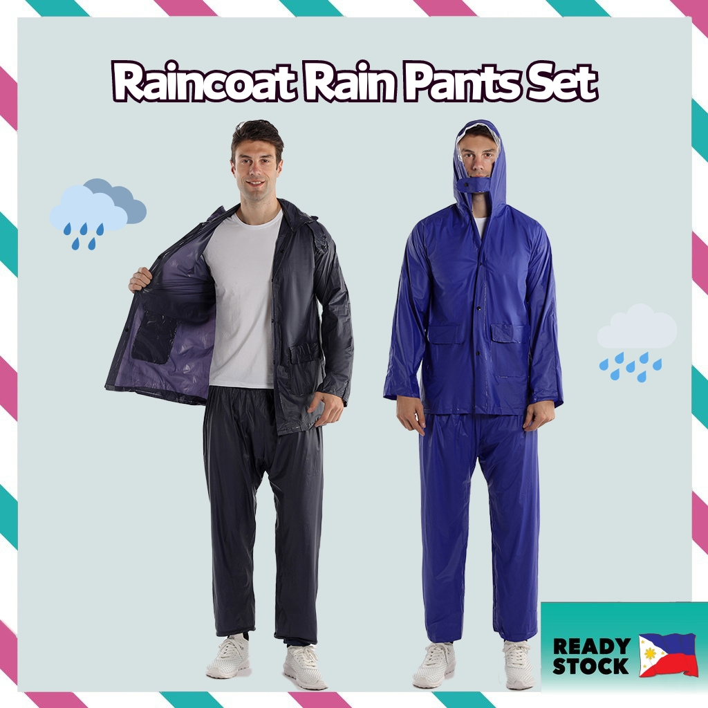Adult split raincoat suit rainstorm proof double brim raincoat outdoor motorcycle riding ...