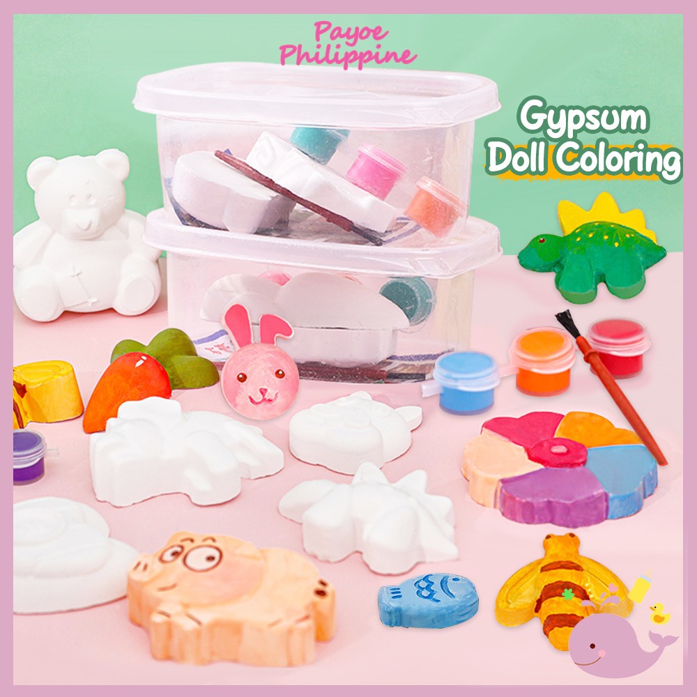 BG Baby DIY Cartoon Plaster Doll coloring Plaster Paint Random Design ...