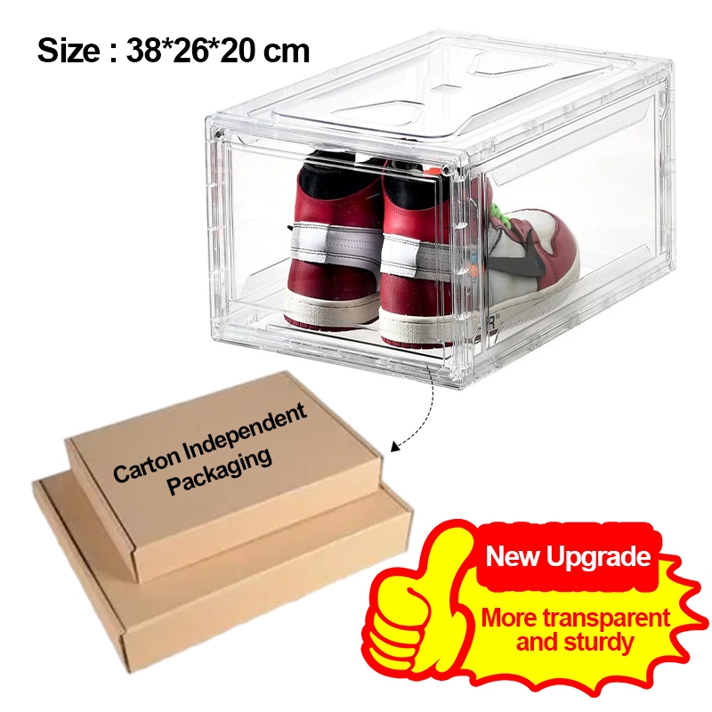 acrylic shoe box transparent sneaker shoes rack shoe box cabinet shoe ...
