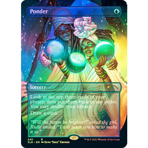 Magic the Gathering | Ponder (Secret Lair: Black Is Magic) (Foil ...