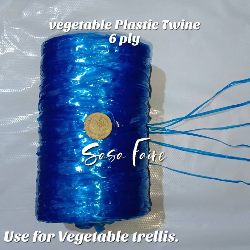 STRAW TWINE 6 ply BLUE / BLACK (Approx 500g) Balag / Trellis / ampalaya ...