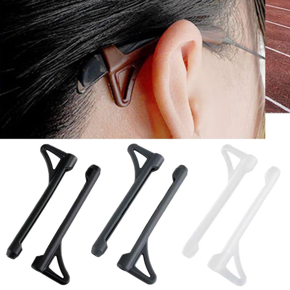 pairs Silicone Glasses Anti-slip Sleeve Long Strip Glasses Leg Grip Ear ...