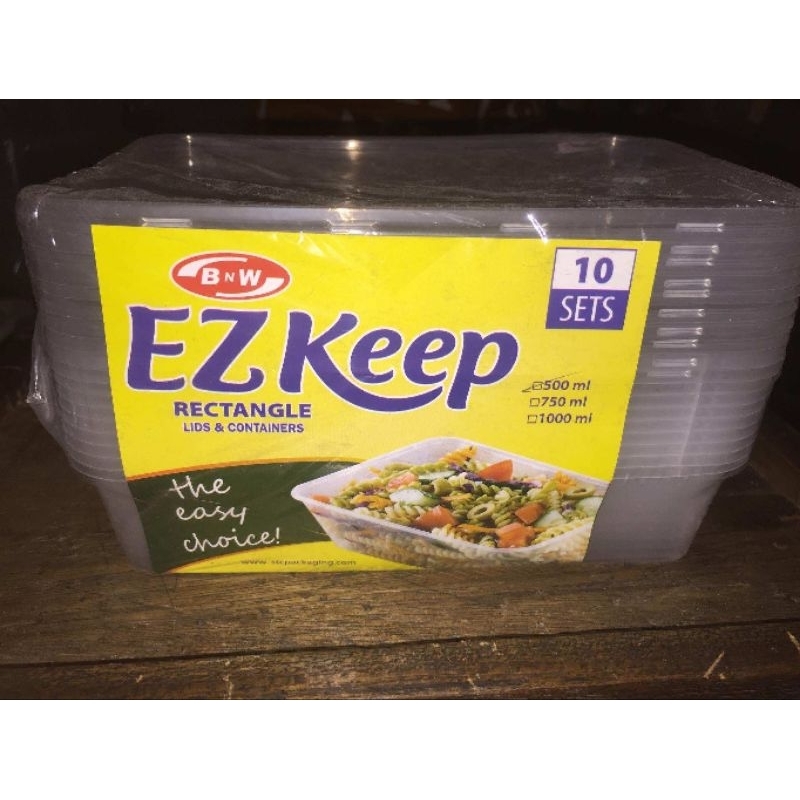 10 pcs RE 500 500ml/17oz Microwavable Container Regtangular Black/Clear ...