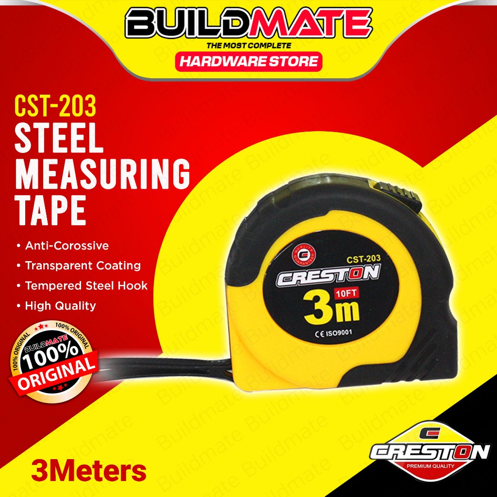 BUILDMATE Creston Steel Tape Measure 3M / 5M Premium Quality ...