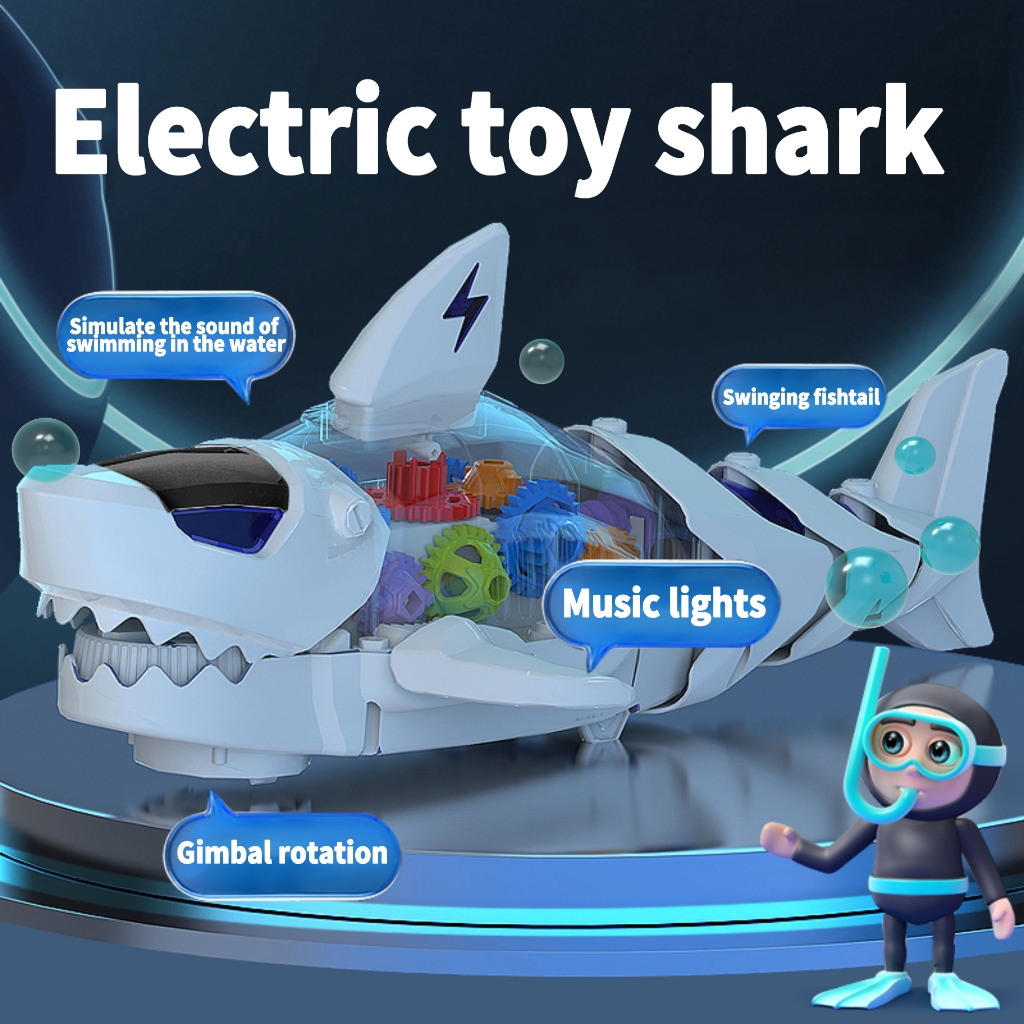 RC Simulation Shark Toy Car Animals Robots Electric Sharks Toy ...