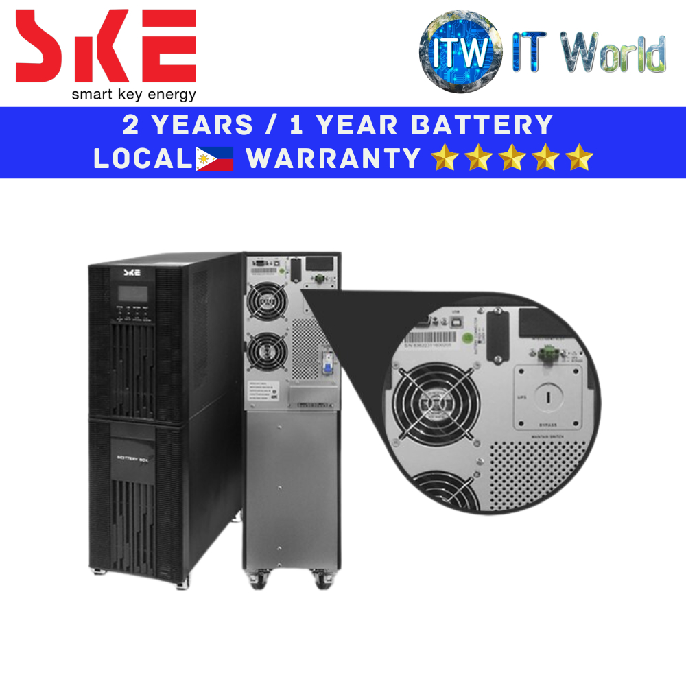 SKE UPS Power Supply UPS 6000VA-4800W, On-line Double Conversion, 4 ...