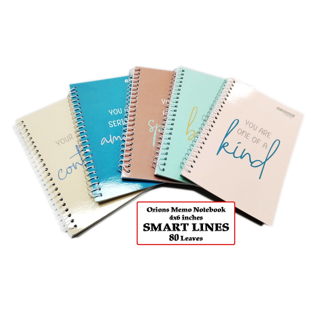1 Pad Orions Memo Spiral Notebook Smart Lines 4' x 6'' inches 80leaves ...