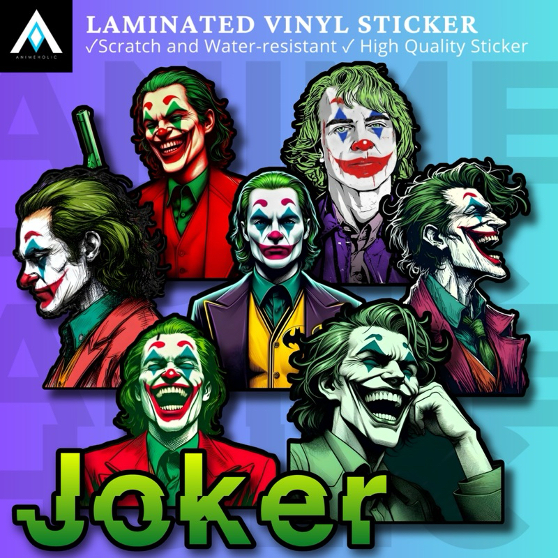 JOKER STICKERS ~ LAMINATED VINYL STICKERS ANIMEHOLIC | Shopee Philippines