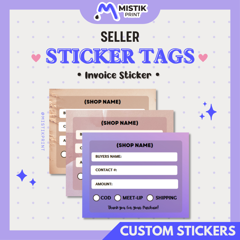 Seller Stickers Tags / Invoice Sticker | Shopee Philippines