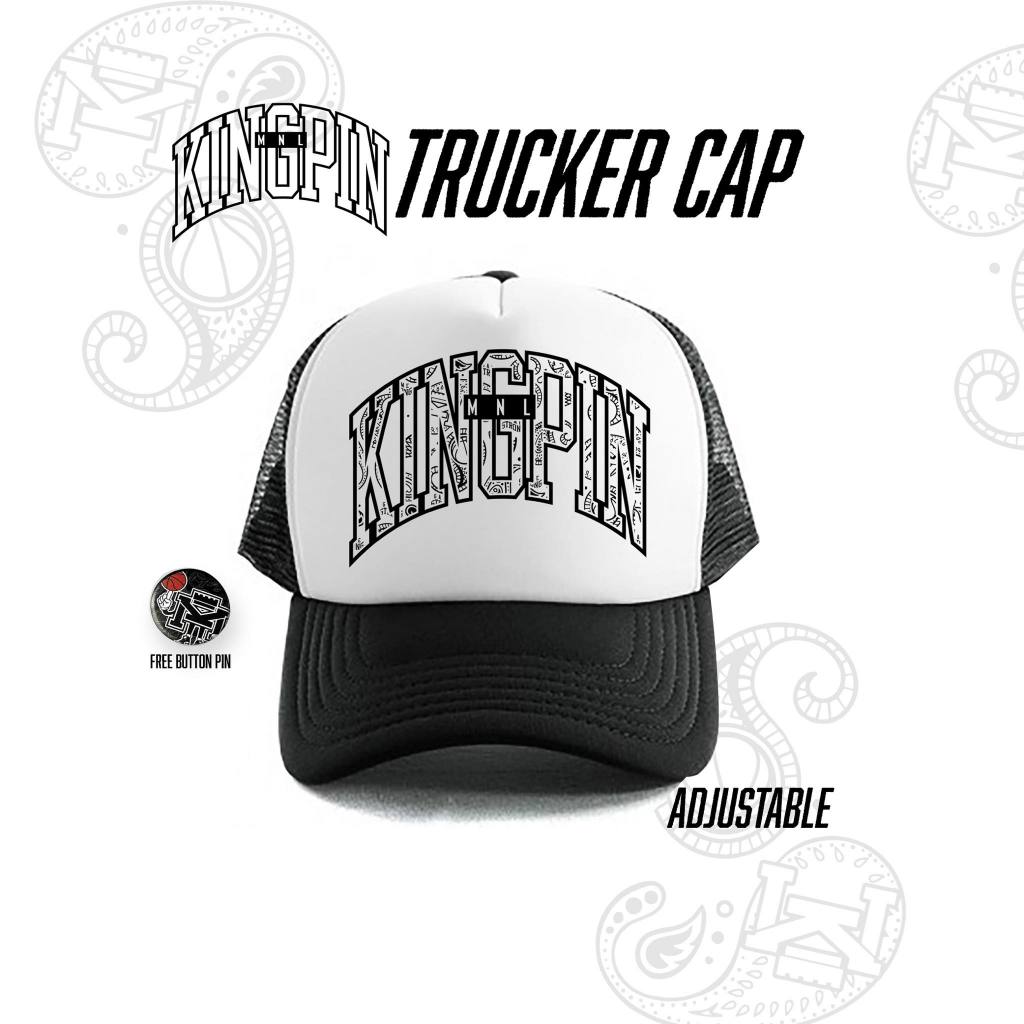 MNL KINGPIN TRUCKER CAP WHITE AND BLACK VERSION | Shopee Philippines