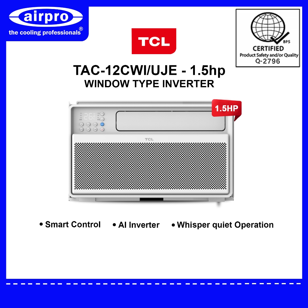 TCL Window Type Inverter TAC-12CWI/UJE 1.5HP | Shopee Philippines