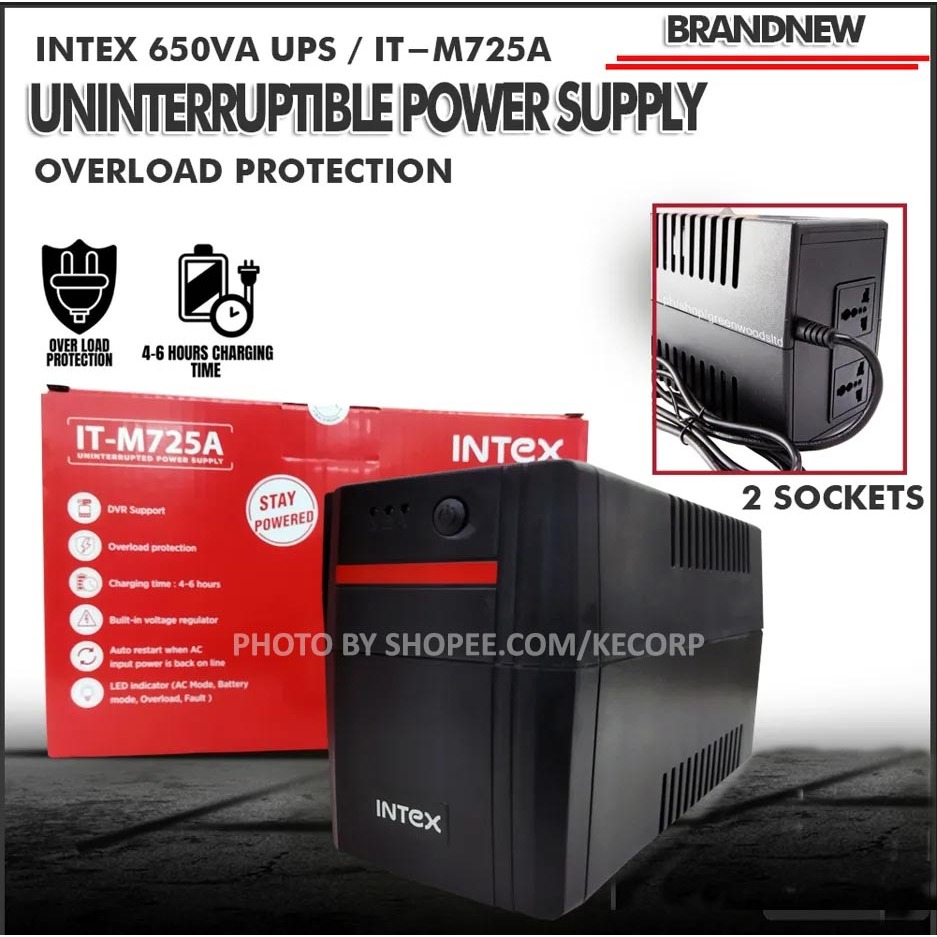Intex UPS 650VA Uninterruptible Power Supply KECORP_S1 | Shopee Philippines