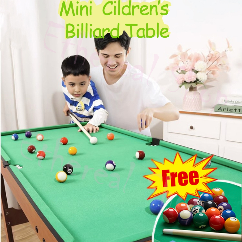 High Foot Mini Billiard Table for Kids Wooden With Tall Feet Pool Table ...