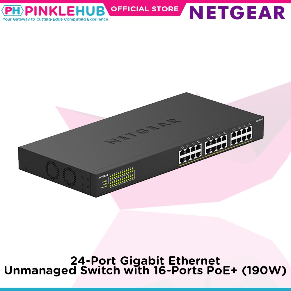 NETGEAR 24-Port Gigabit Ethernet Unmanaged Switch with 16-Ports PoE+ ...