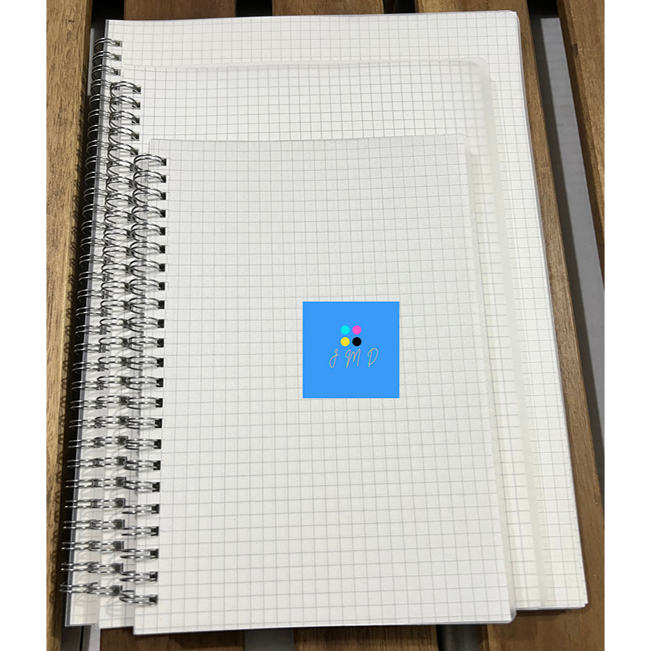 A5 B5 A4 PP Cover Spiral Notebook Coil Notebook White Minimalist Style ...