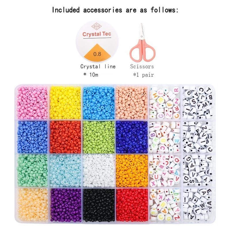 5000Pcs DIY Acrylic Letter Beads Set For Name Bracelet Beads Kit ...