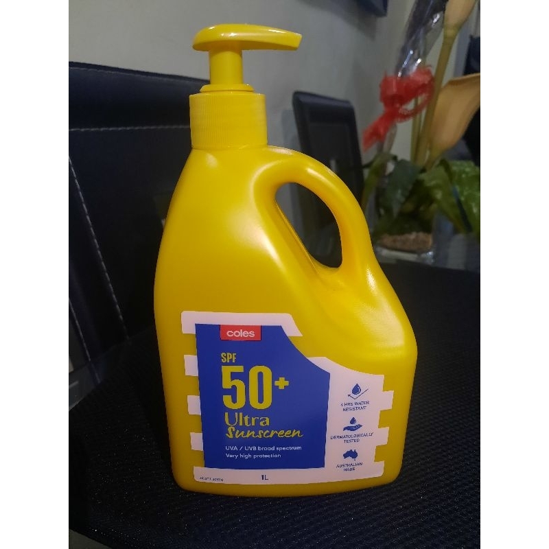 Coles SPF 50+ ULTRA SUNSCREEN 1 Liter | Shopee Philippines