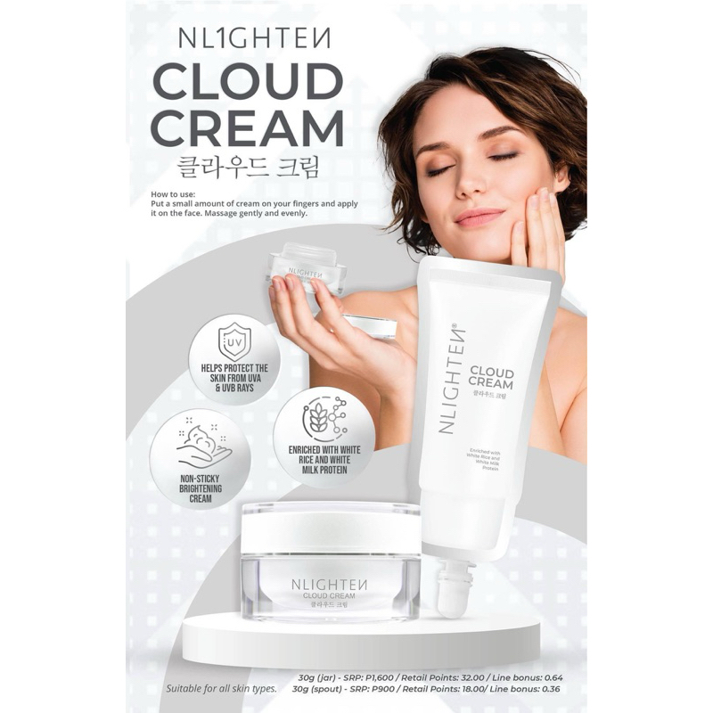 NLIGHTEN Cloud cream with Vegan Collagen (30g Spout) | Shopee Philippines
