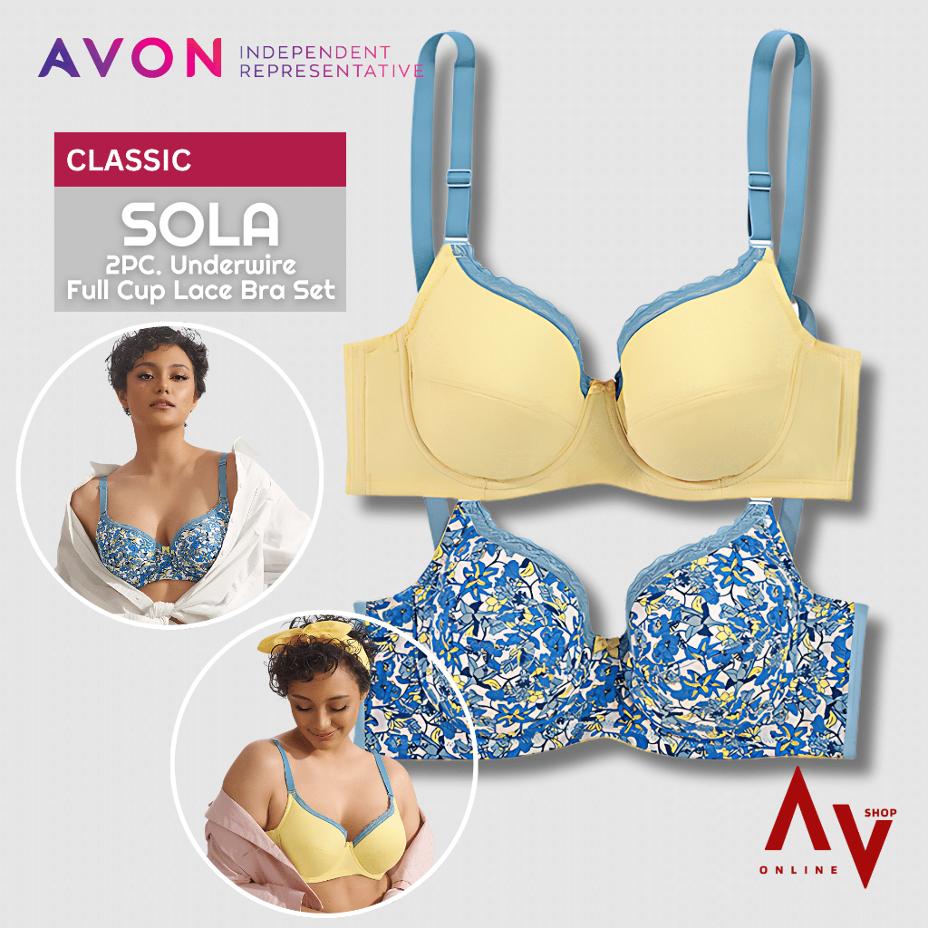 AVON Sola Underwire Full Cup Lace 2-pc Bra Set (Melanie, Anisse, Amalia) | Shopee Philippines