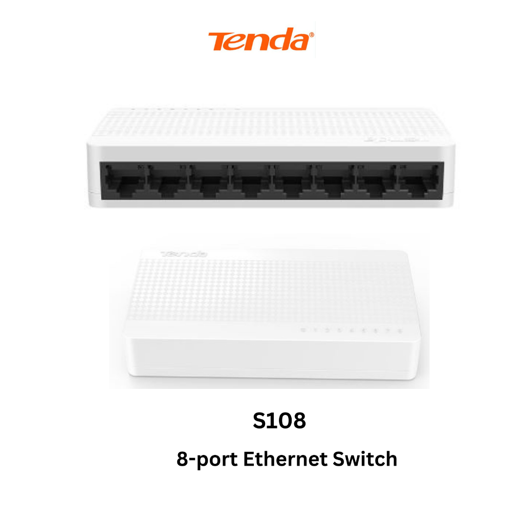 Tenda 8-Port 10/100Mbps Ethernet Switch Plug and Play (S108) | Shopee ...