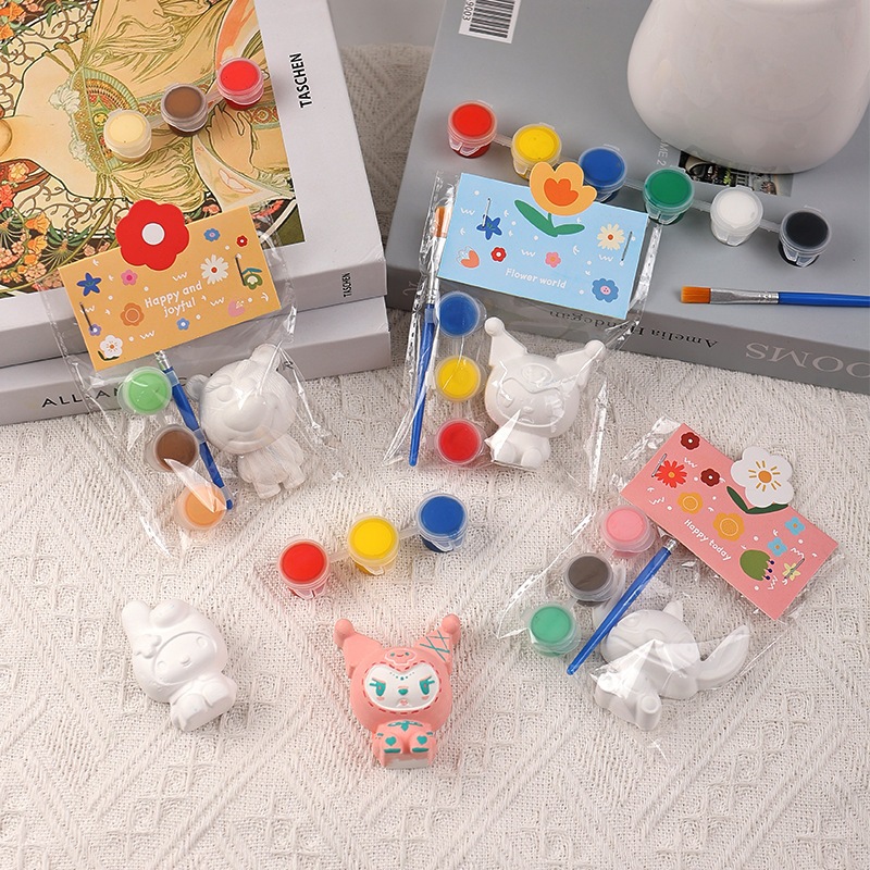 4PCS Coloring Painting Toys Plaster Doll Plaster Painting Set ...