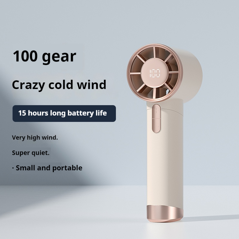 New Handheld Mini Fan High Speed Turbine Fan With 100 Gear Super Quiet ...