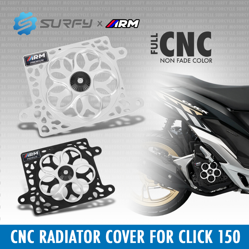 ARM Radiator Cover Windmill Full CNC 2-Color Spinner Design For Honda ...