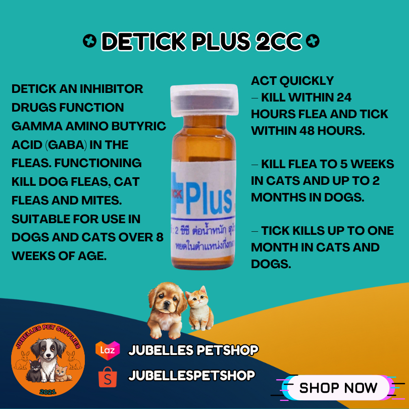 Detick Plus – Solution for Scabies, Fungal, Lice, Ticks For Pets (2cc ...