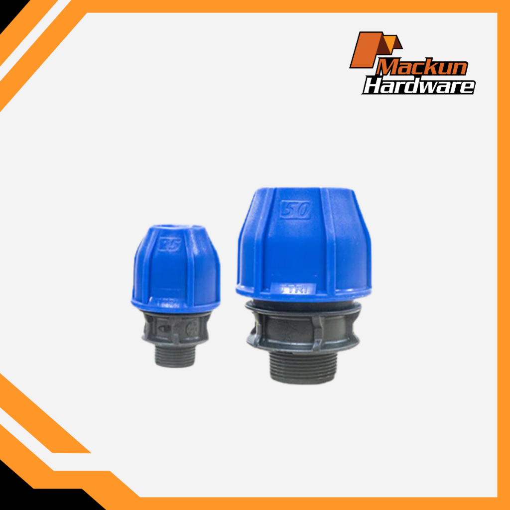 PE COMPRESSION MALE ADAPTOR (1/2", 3/4") | Shopee Philippines