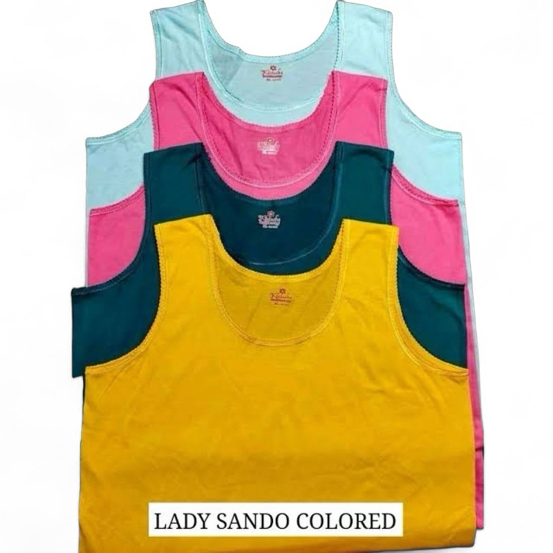 KENTUCKY LADY SANDO COLORED FOR ADULT 100% cotton(6 pcs) | Shopee ...