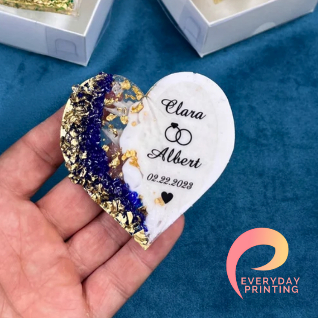 Resin Heart Ref Magnet (2 Inches) for WEDDING / DEBUT / CHRISTENING ...
