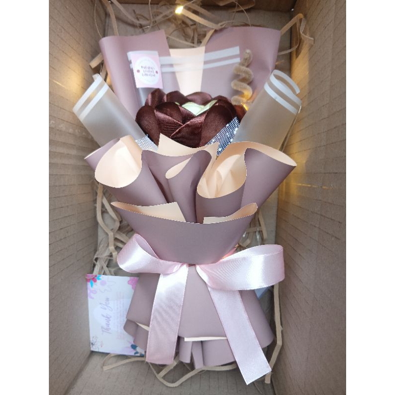 Satin Rose Bouquet WITH FUZZY WIRE (Handmadebyshiri) | Shopee Philippines