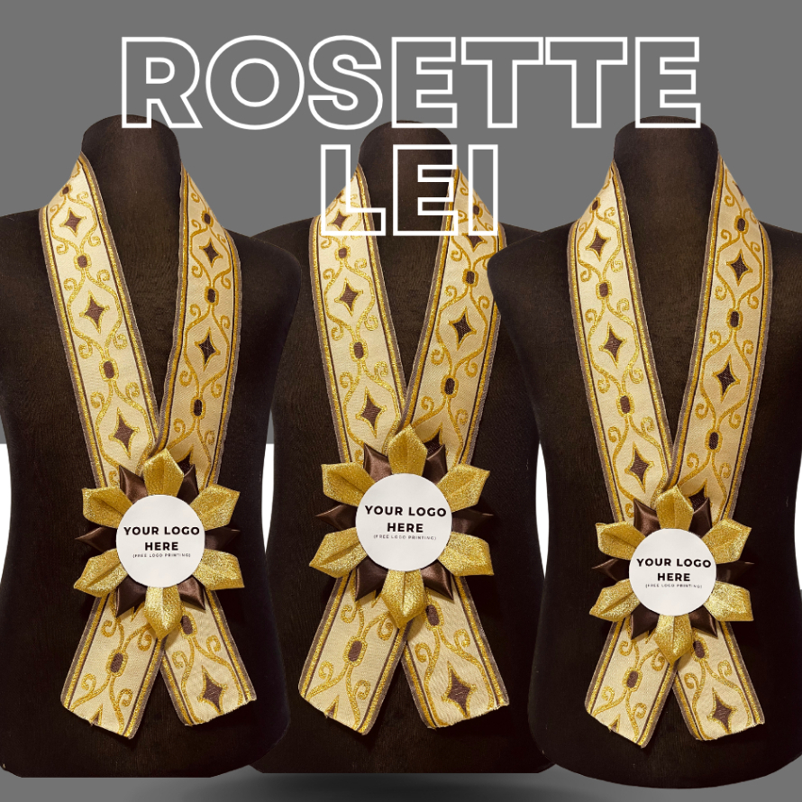 Rosette Lei Garland Gold Edition for VIPs, Guests, or as Welcome Lei ...