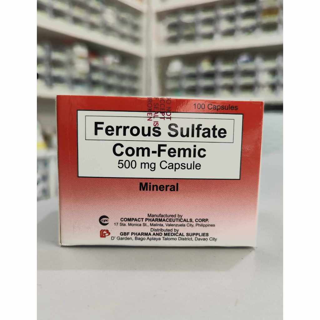 IRON SUPPLEMENT FERROUS SULFATE CAPSULE (COM-FEMIC) BY 50s & 100s ...