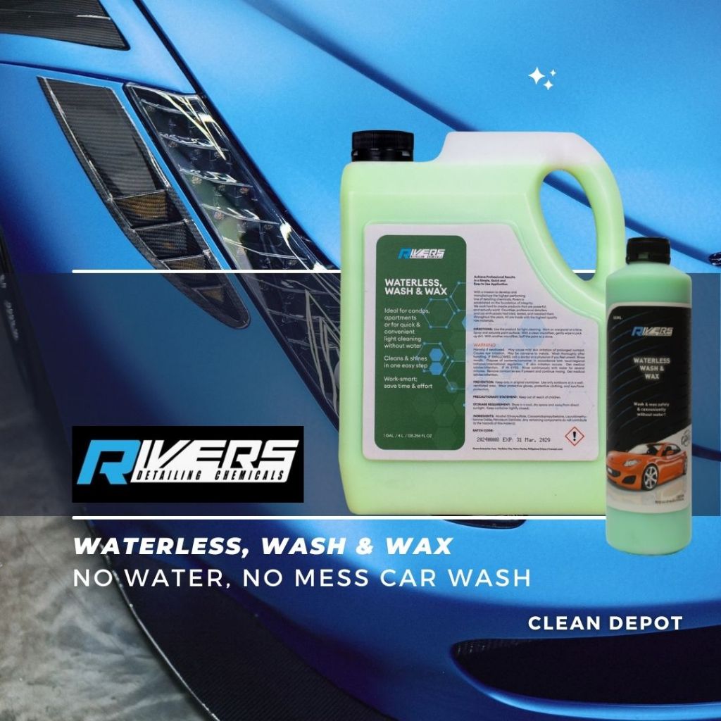 Rivers Waterless Wash & Wax W3 / Waterless Car Wash | Shopee Philippines