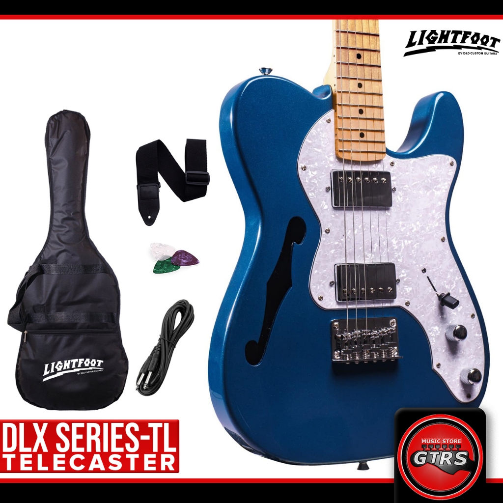 D&D Lightfoot DLX Series Telecaster Semi-Hollow Electric Guitar with ...