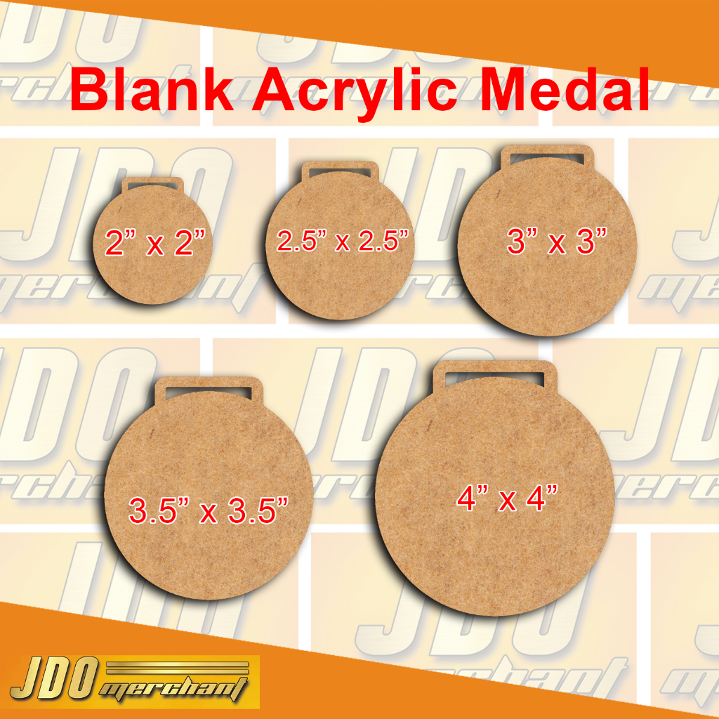 Blank Acrylic Medal 3mm Thickness 10pcs | Shopee Philippines