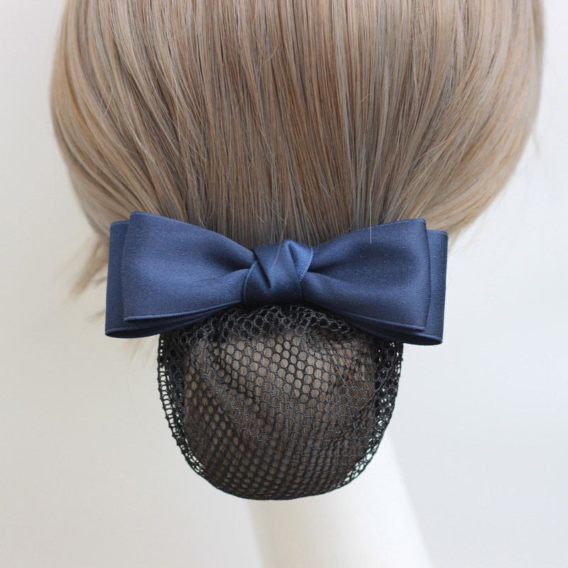 Hair Net Clip with Ribbon Navy Blue Color for Work | Shopee Philippines
