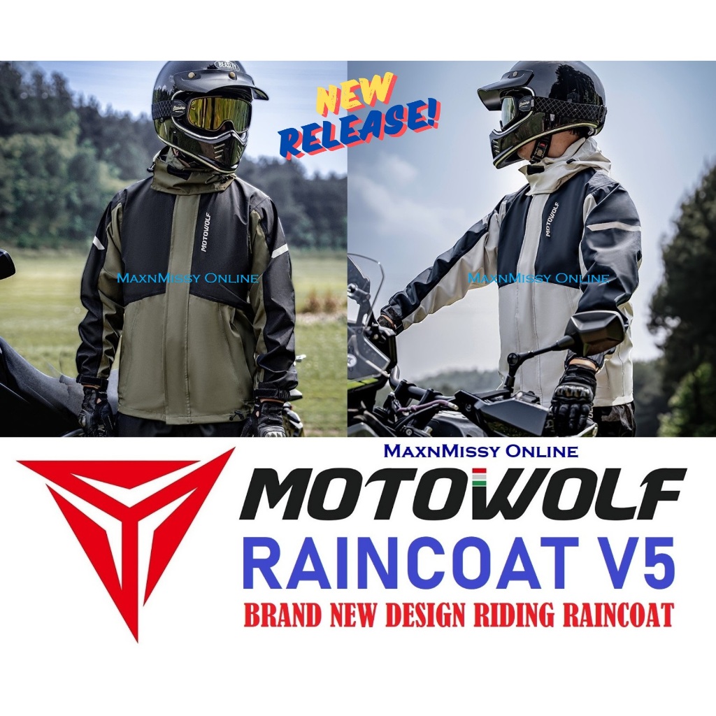 MOTOWOLF® V5 Raincoat BRAND NEW DESIGN / Raincoat and Pants w ...