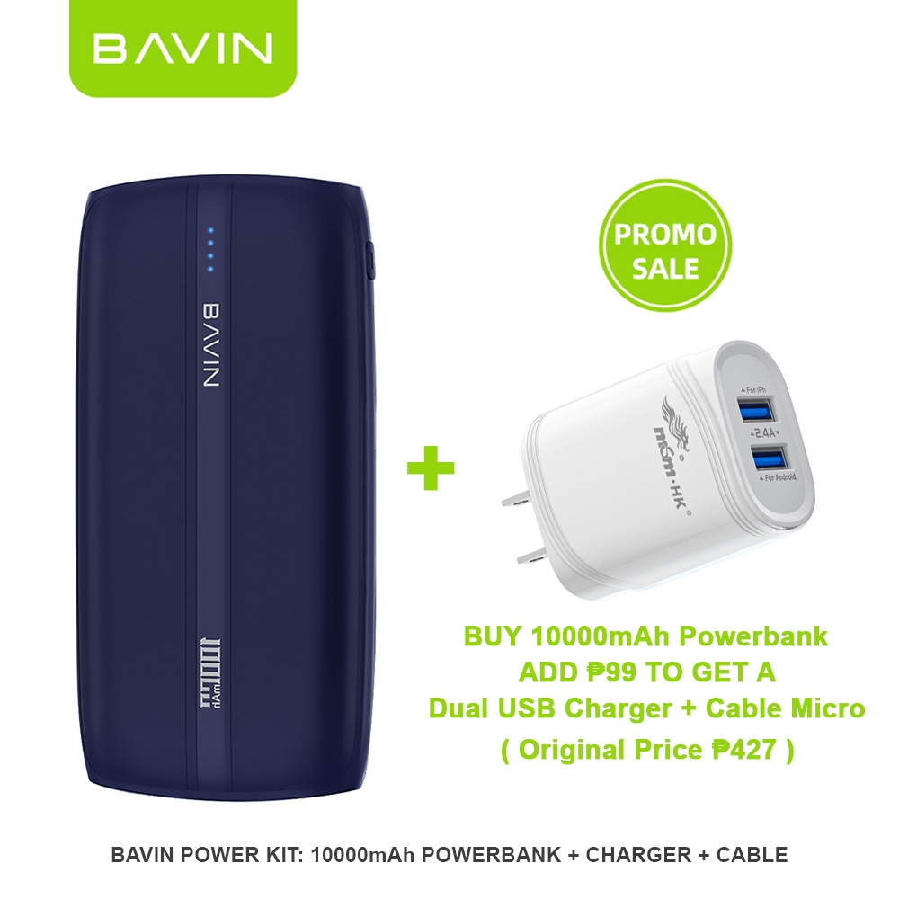 BAVIN PC087 10000mAh Slim Size Portable Power Bank W/ Micro Type-C ...