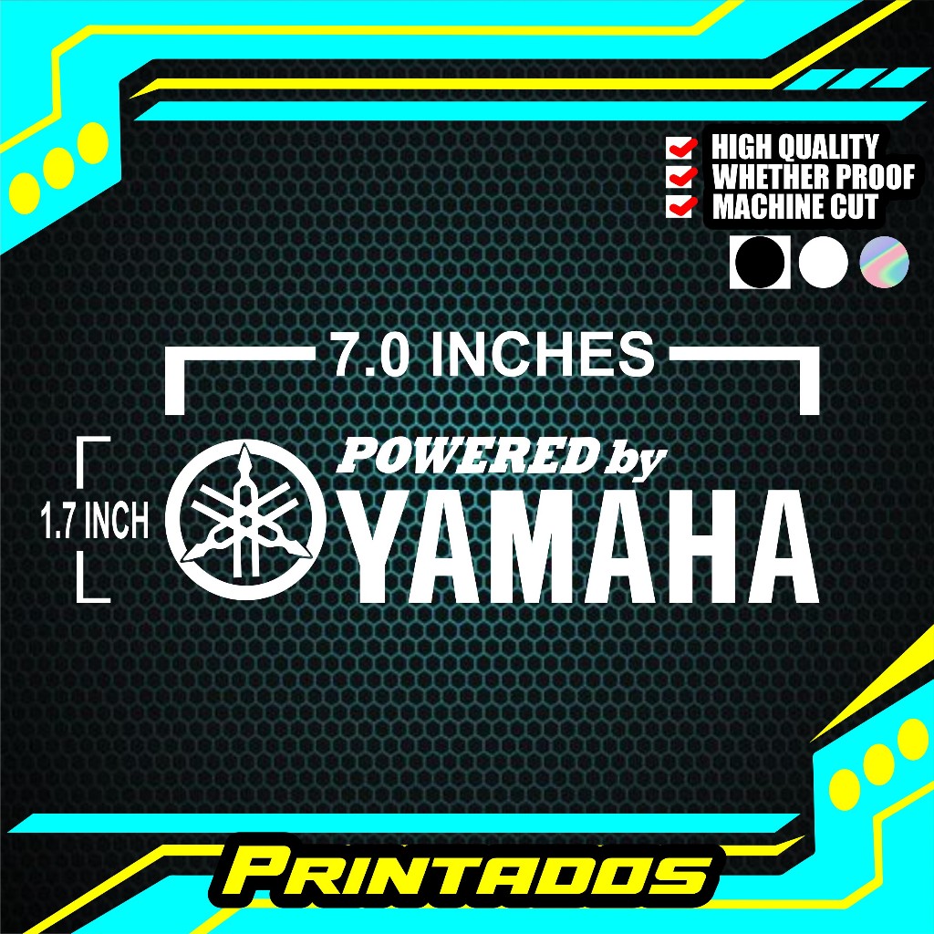 ORIGINAL POWERED BY YAMAHA decal sticker cutout for car , motorcycle ...