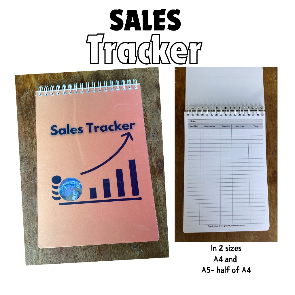 Sales Tracker Notebook: A4 & A5 Sizes, Durable PVC Cover, 100 Pages ...