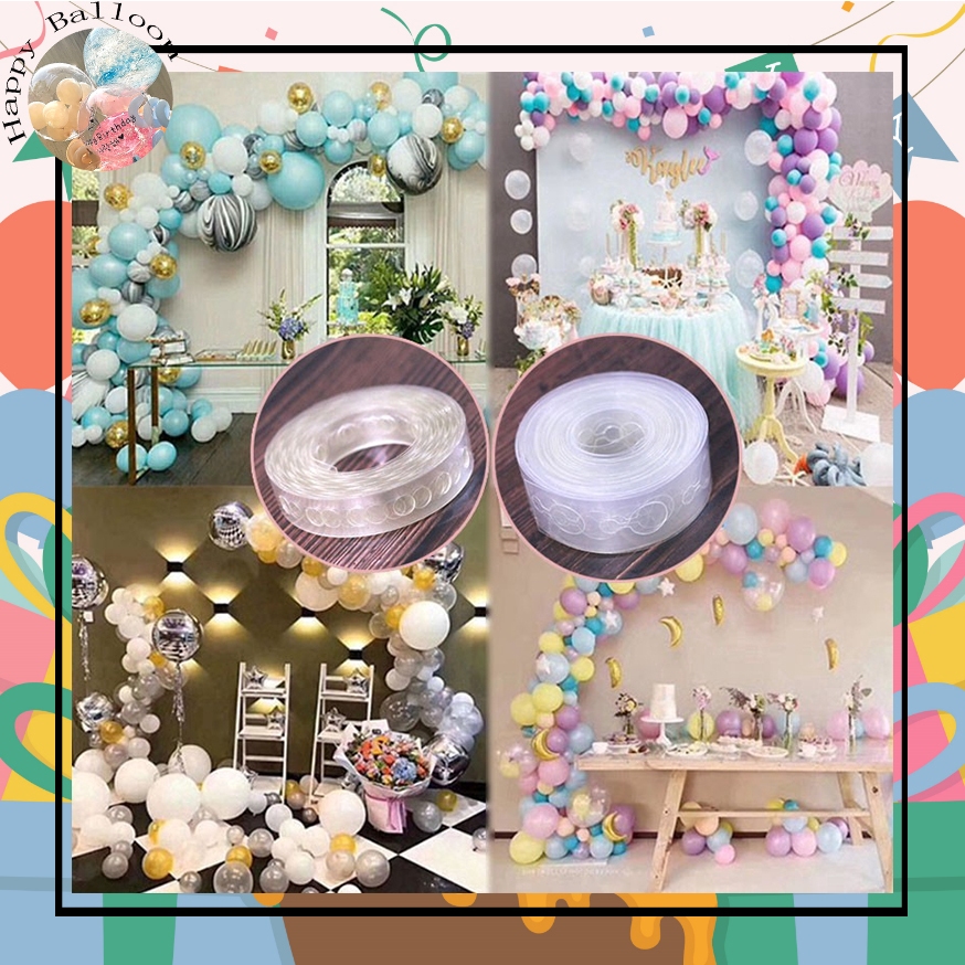 5m Balloon Chain Party Decor Balloon Design Balloon Connector Clip Glue ...