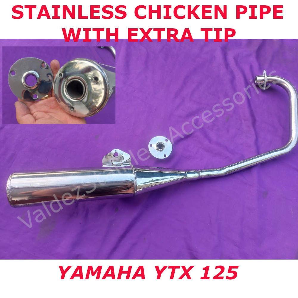 ONE TIP , New Stainless Chicken Pipe for YAMAHA YTX 125 | Shopee ...