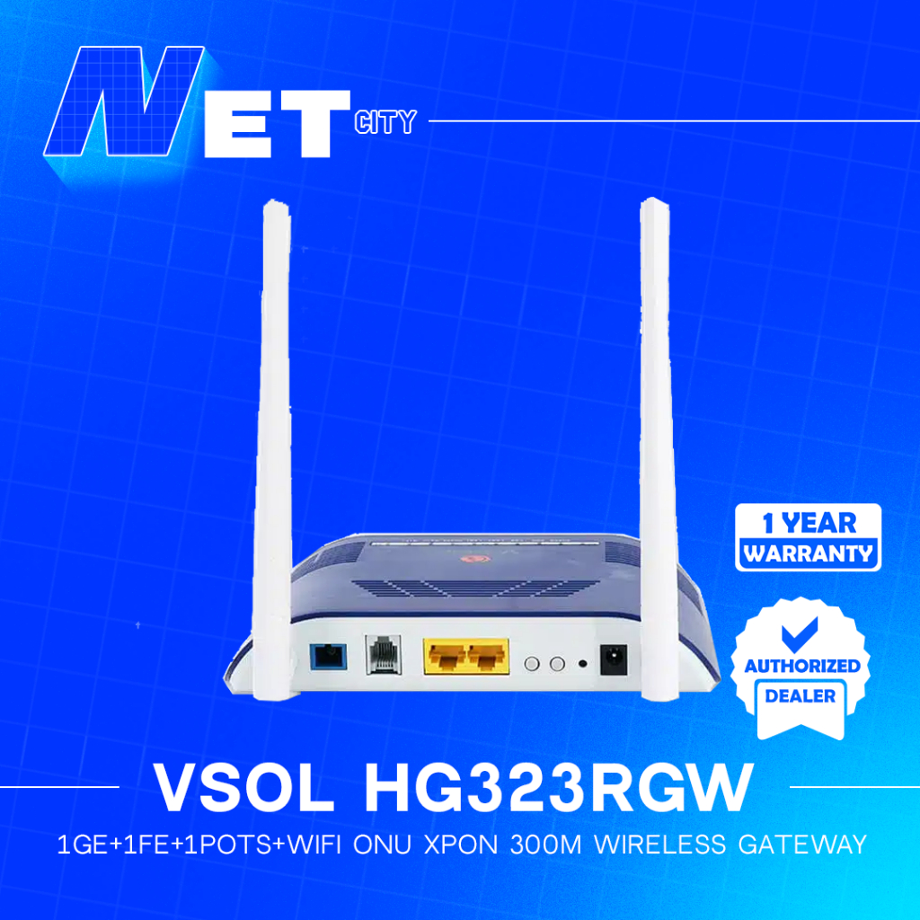 VSOL HG323RGW 1GE+1FE+1POTS+WiFi ONU XPON Dual Mode Wifi 4 300M Wireless Home Gateway | Shopee ...
