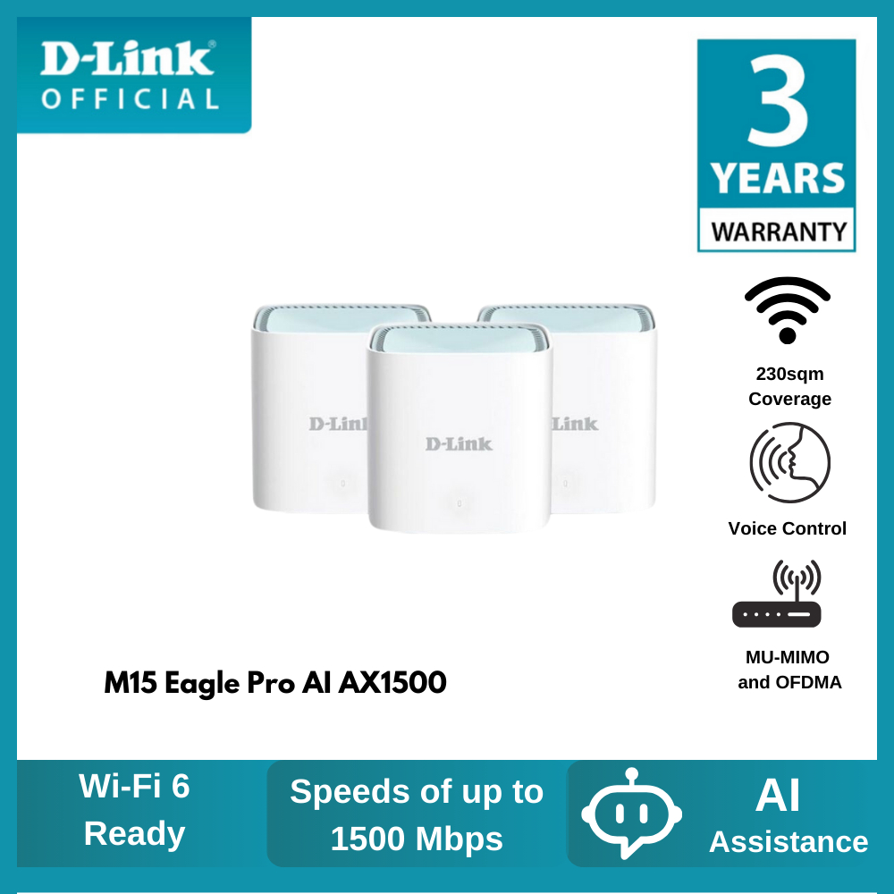 D-Link M15 Eagle Pro AI AX1500 Mesh Router | Shopee Philippines