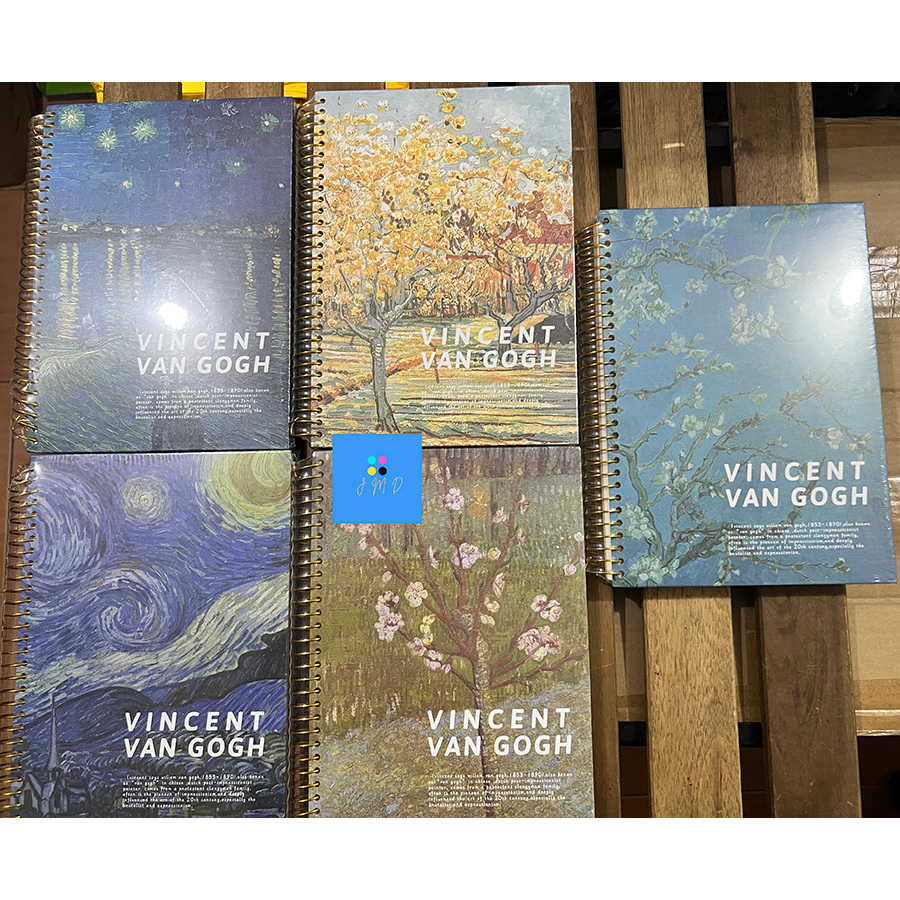16k Van Gogh Hardbound Spiral Thick Big Notebook | Shopee Philippines